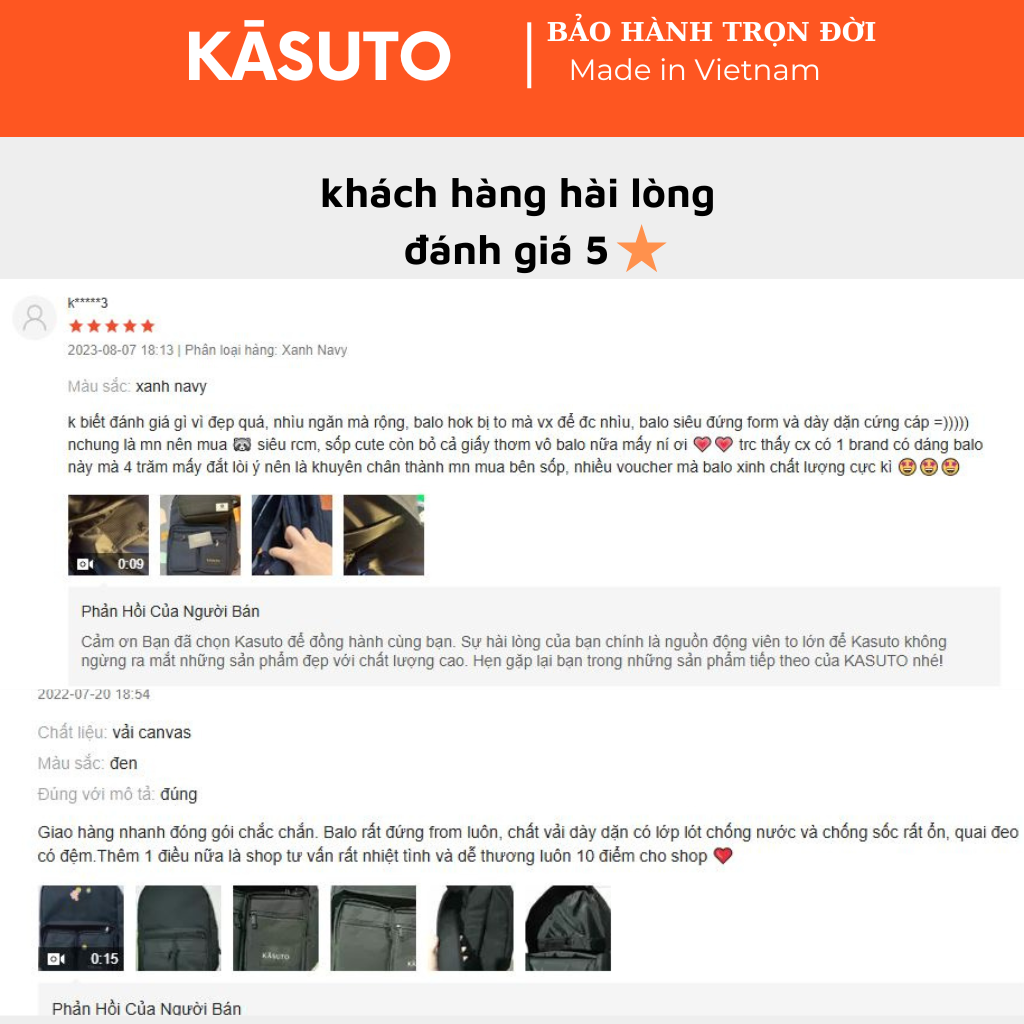 Balo Nam Nữ KASUTO BRAND GloBal Backpack Vải Canvas Chống Nước, Cứng ...