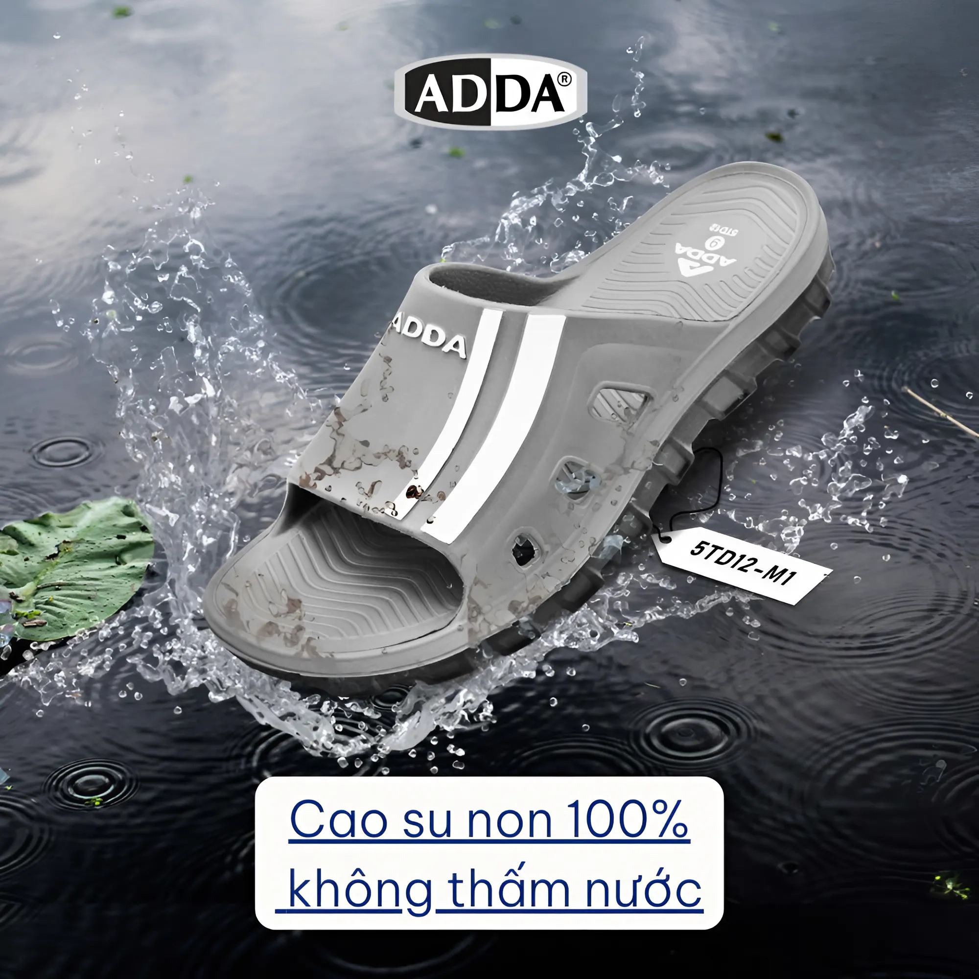 Dép Thái Lan Nam ADDA 5TD12 Quai Ngang Đúc Nguyên Khối Cao Su Non Siêu ...