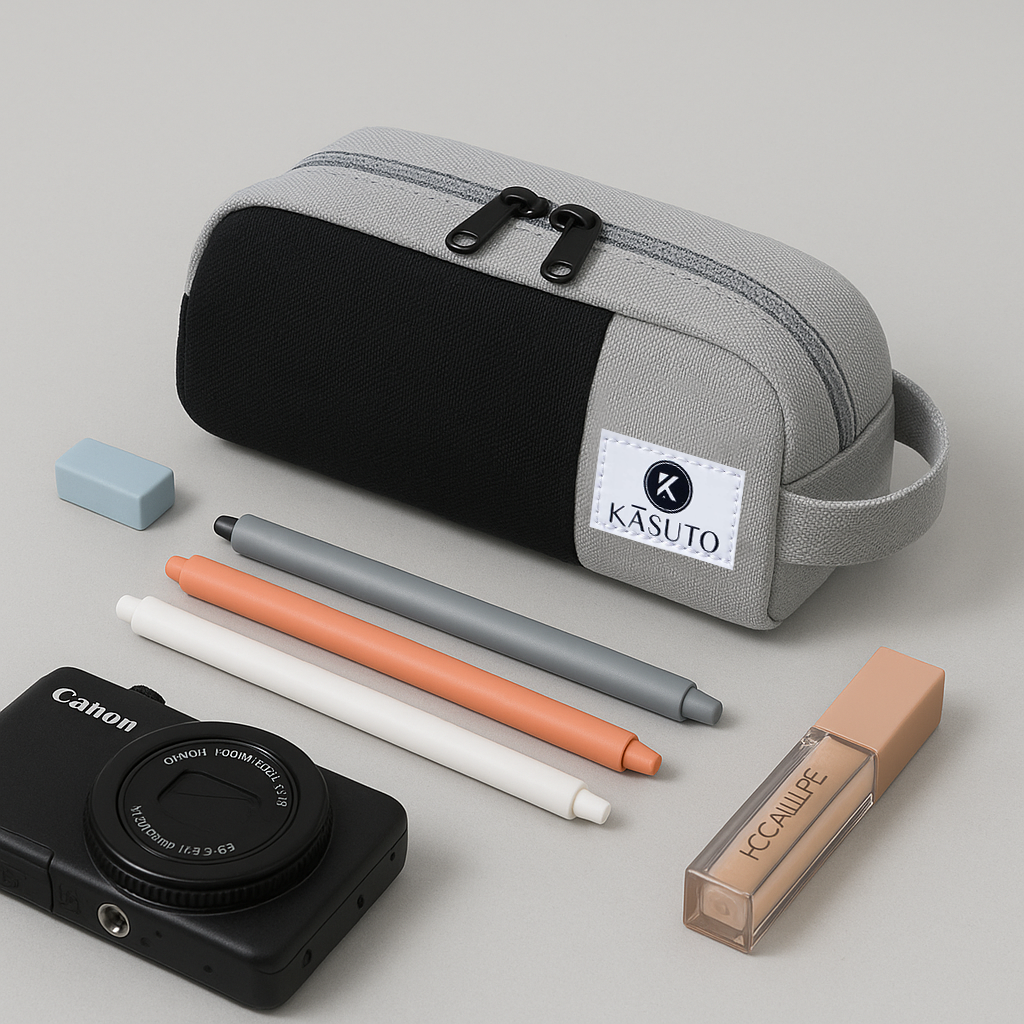 Hộp Bút Nam Nữ Đi Học KASUTO Basic Pencil Case Vải Canvas Thời Trang ...