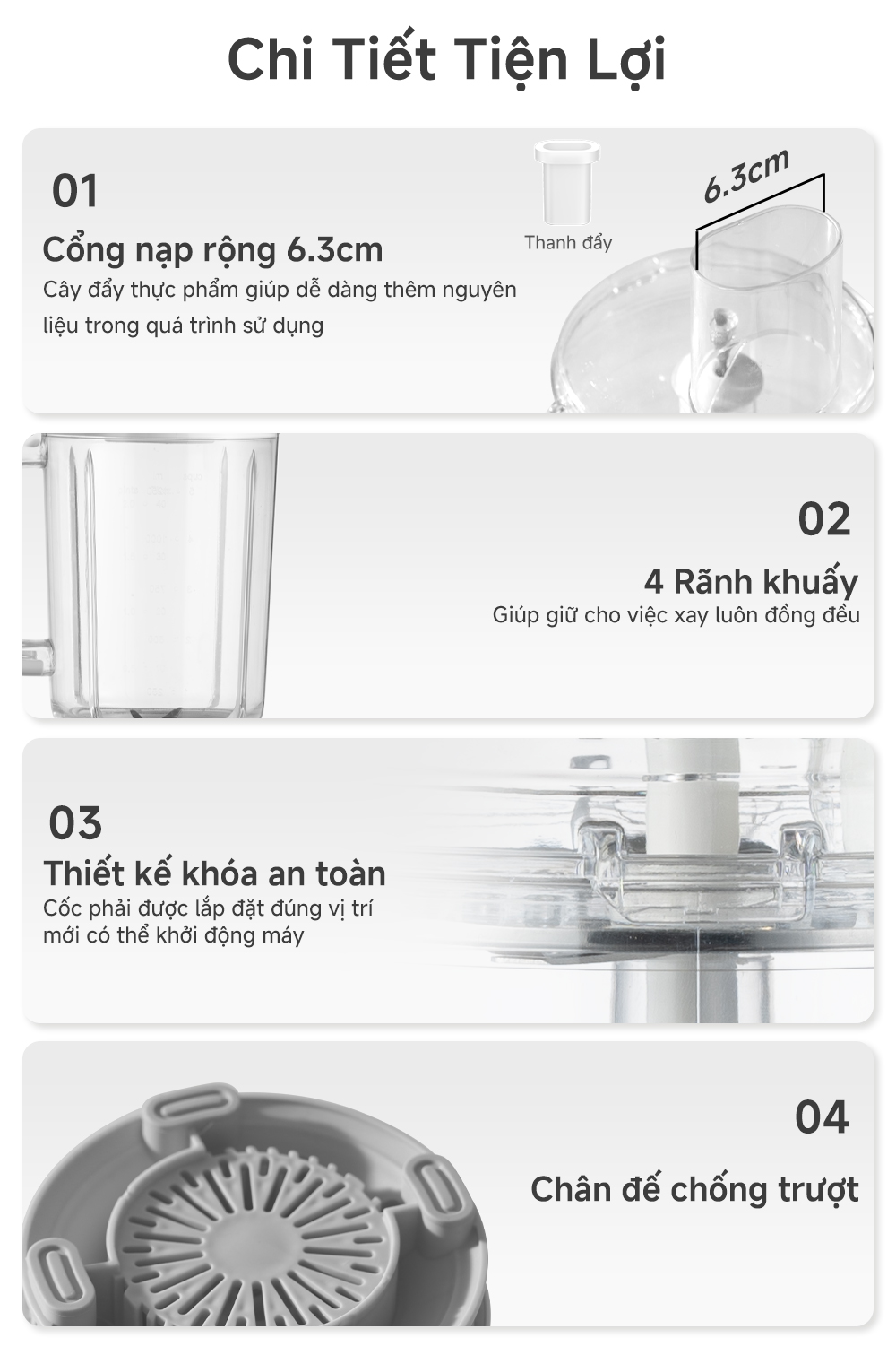 Simplus Máy Xay Đa Năng 5 Trong 1 Cối Xay Trái Cây 1.25L Cối Cắt Lát 1L ...