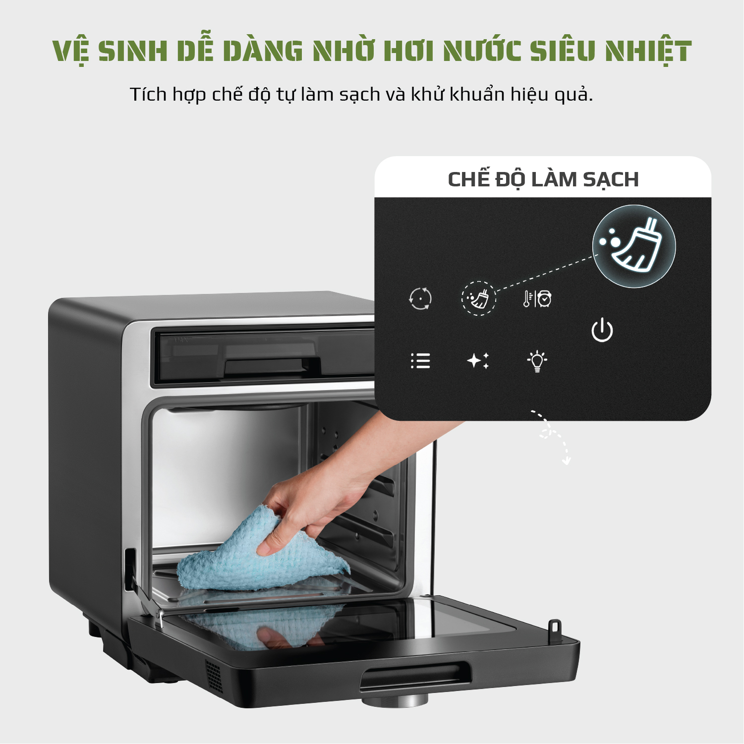 Nồi chiên hơi nước OLIVO SF16 PRO - Nồi chiên hấp 70 chương trình cài ...