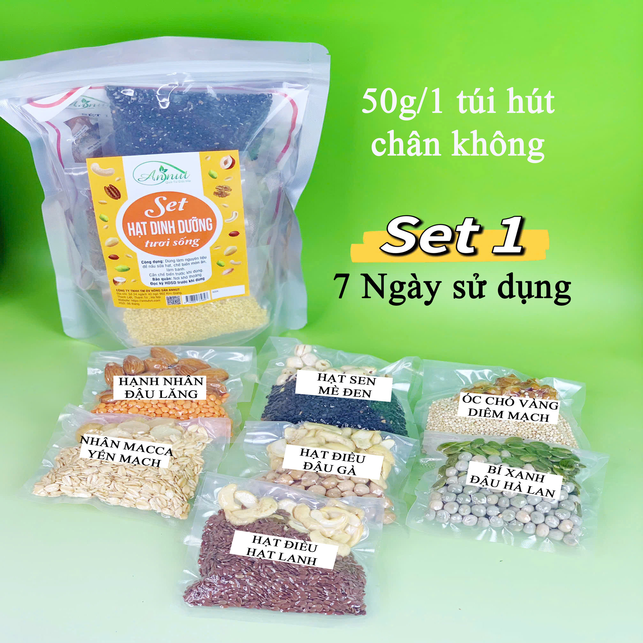 Set Hạt Dinh Dưỡng Hữu Cơ Làm Sữa Hạt Siti Nuts, Set Sữa Hạt Mix Sẵn 10 ...