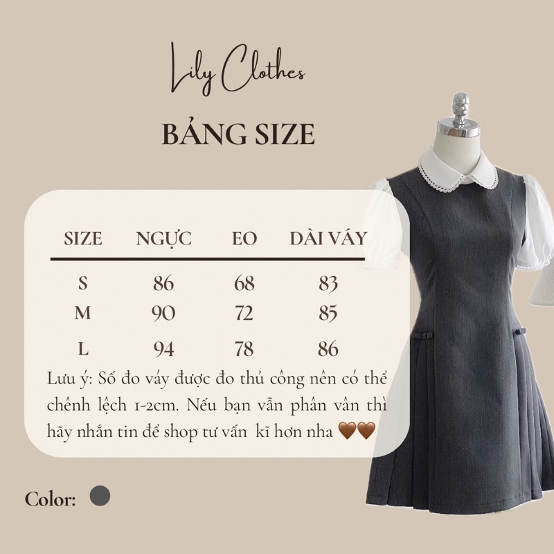 Lily.clothes- Váy sơ mi cộc tay cổ sen dáng ngắn xoè xếp ly phong cách ...