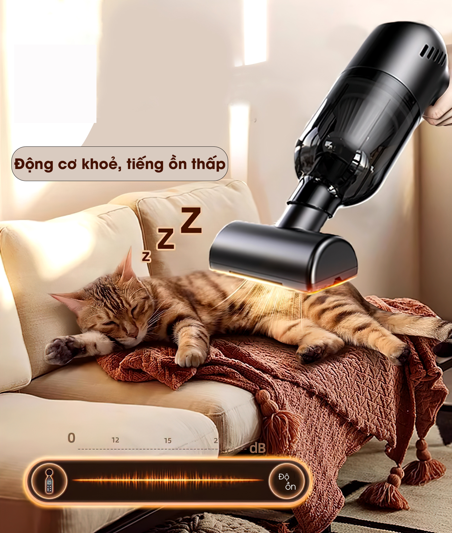 Máy hút bụi cầm tay không dây SHANEN, Hút thổi đa năng, Công suất 120w ...