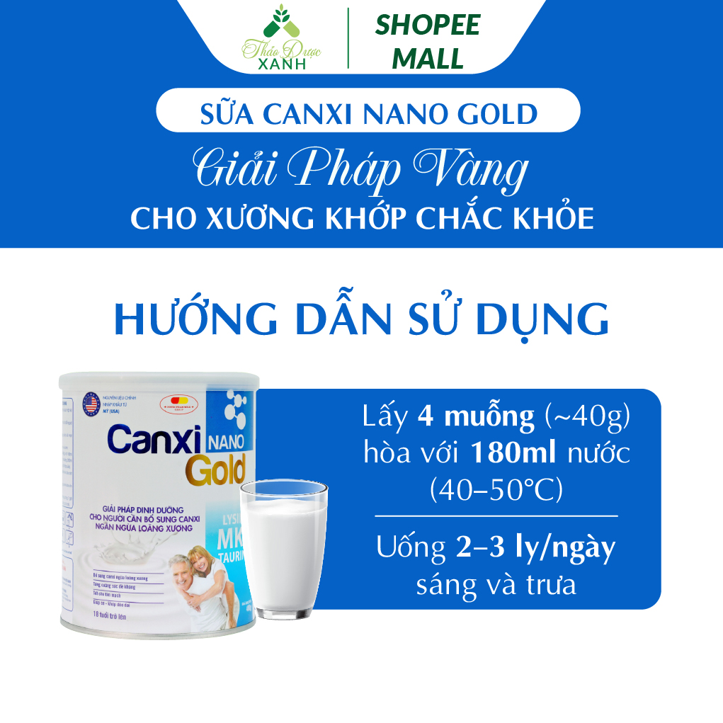 Sữa Canxi Cho Người Già CANXI NANO GOLD – Bổ Sung Canxi Ngăn Ngừa Loãng ...