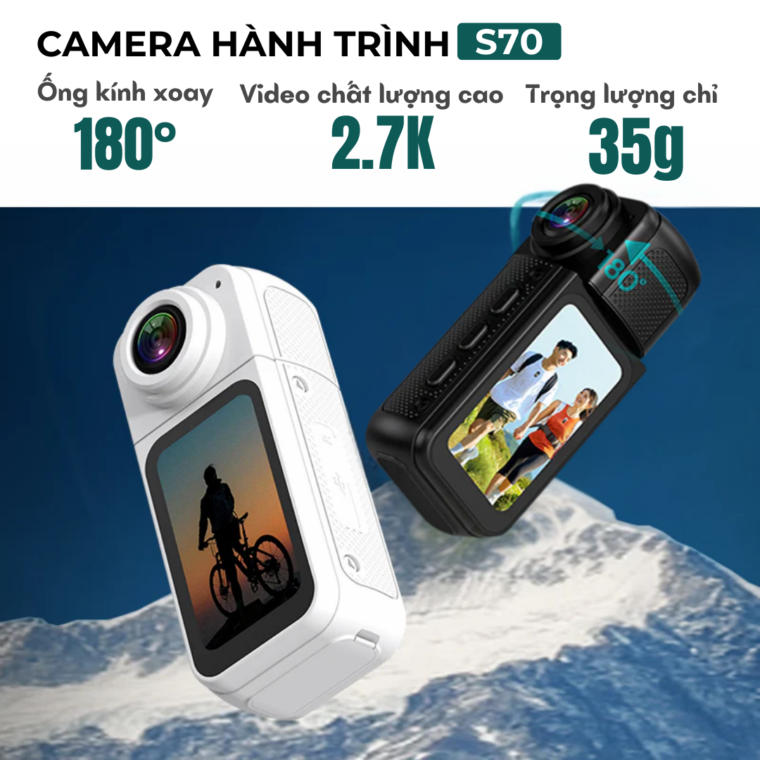 Camera Mini hành trình S70, Máy quay phim gopro full HD sắc nét ...
