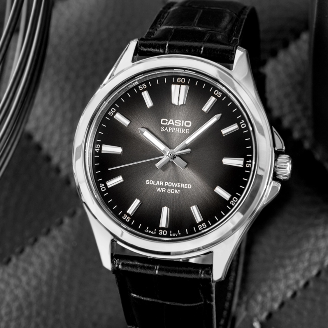 Đồng Hồ Nam Casio Series MTS-RS100 Dây Da/ Kim Loại, Kính Sapphire 41 ...
