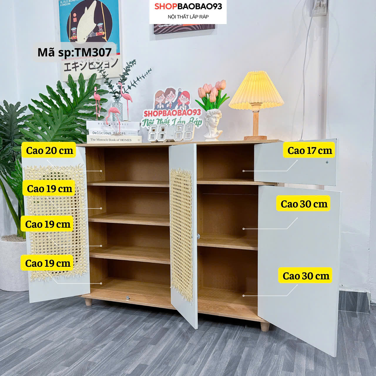 Tủ đựng đồ đa năng tủ decor nhà chất liệu gỗ MDF trang trí nhà phong cách hiện đại - TM307 ...