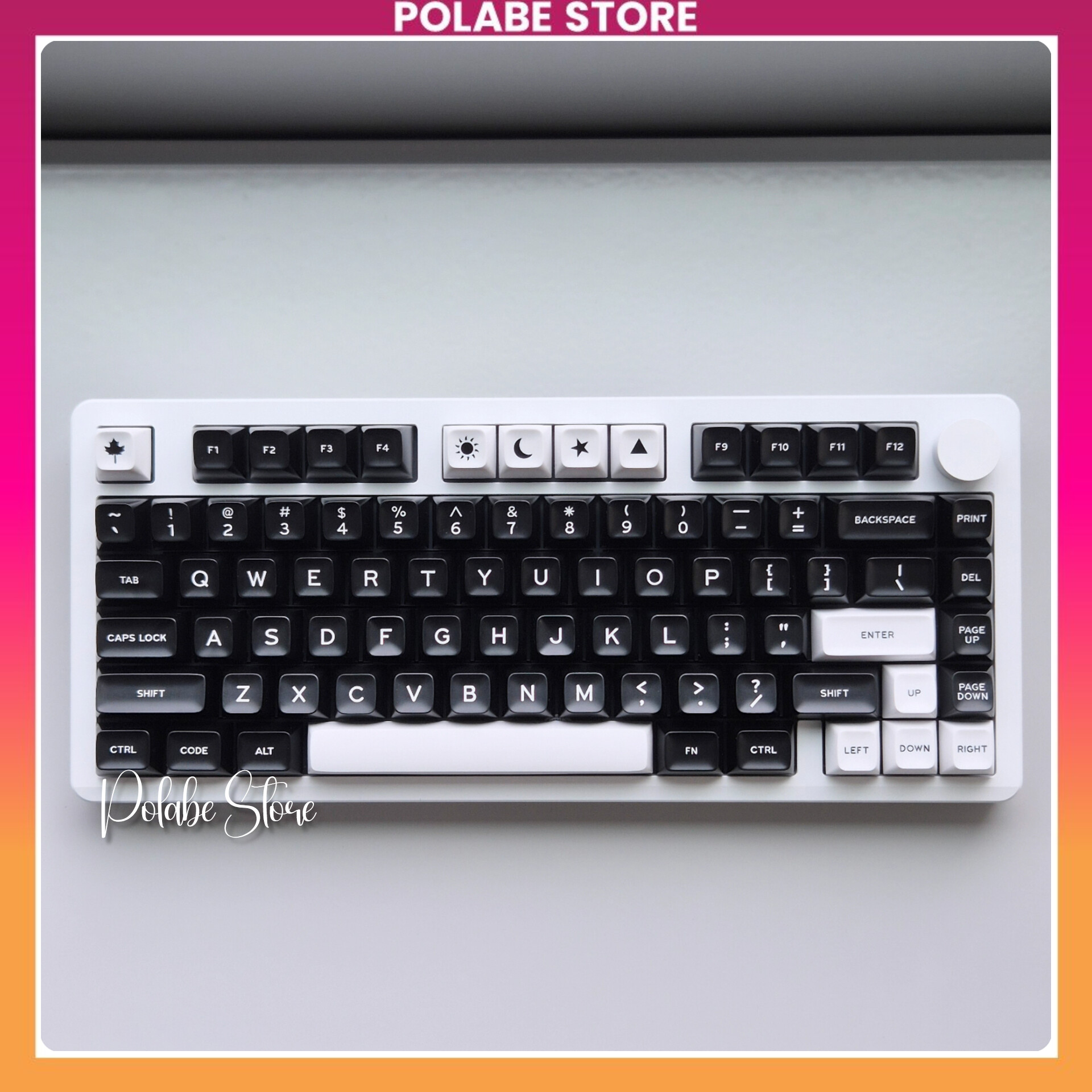 Keycap WoB White on Black QXA SA Profile bàn phím Polabe Store Keycap ...