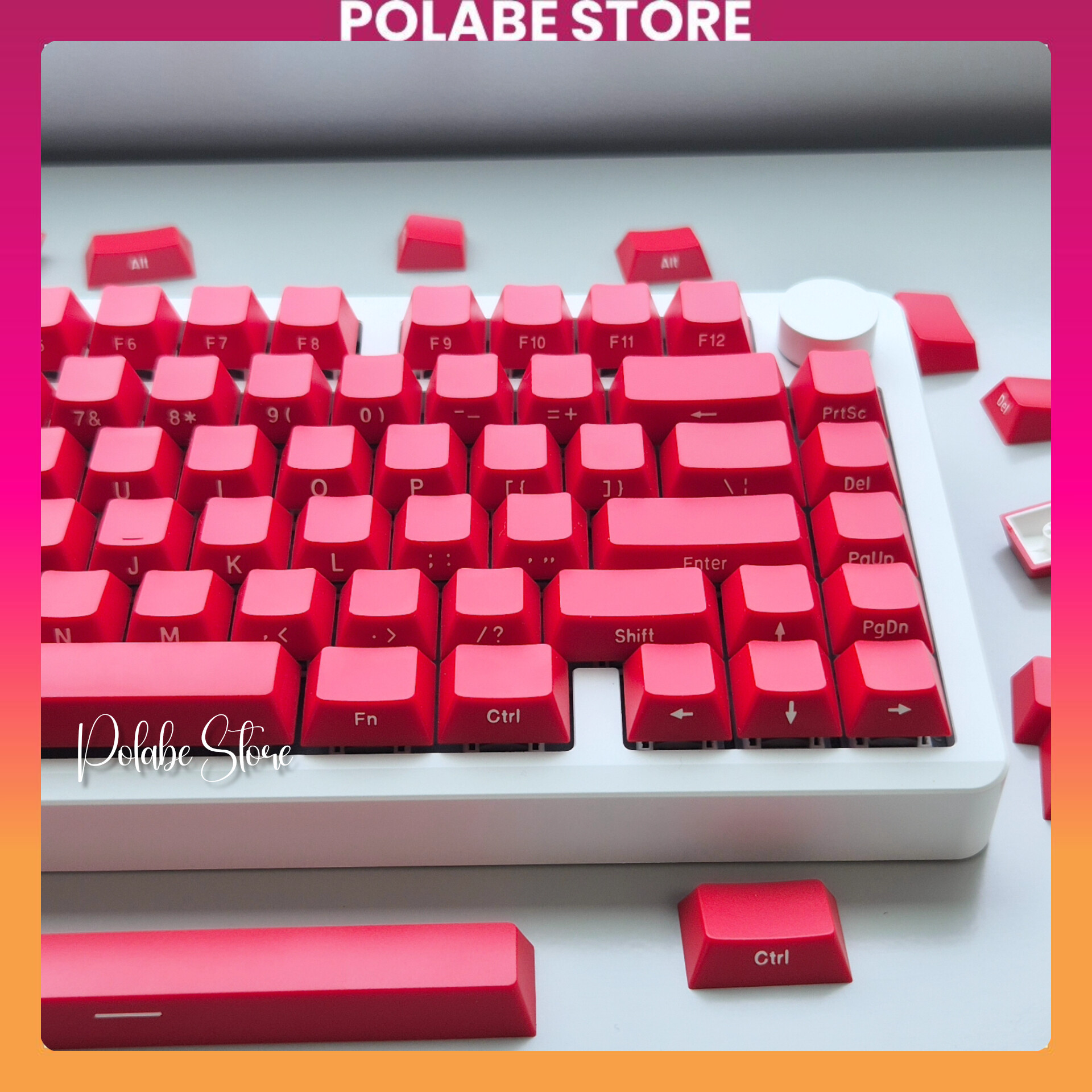 Keycap Ninja Red Cherry profile keycap side print daye bàn phím cơ ...