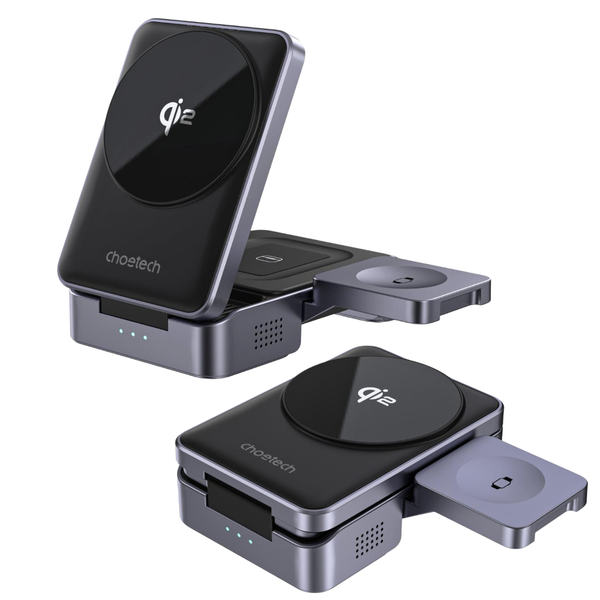 Đế sạc nhanh không dây 3 in 1 15W Choetech T637 chuẩn Qi2 (Hàng chính ...