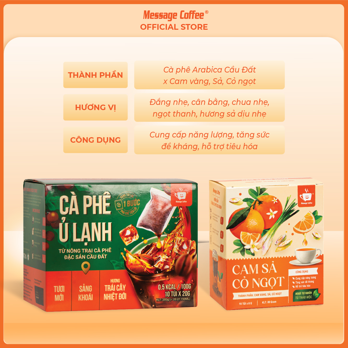 Cà phê Ủ Lạnh Cold Brew túi lọc Arabica Cầu Đất mix vị, cafe tiện lợi ...