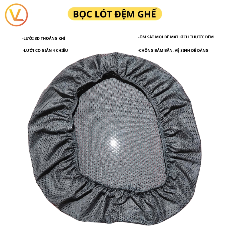 Bọc đệm ghế xoay văn phòng VEGOR LIFE, thoáng khí, vệ sinh dễ dàng, ôm ...