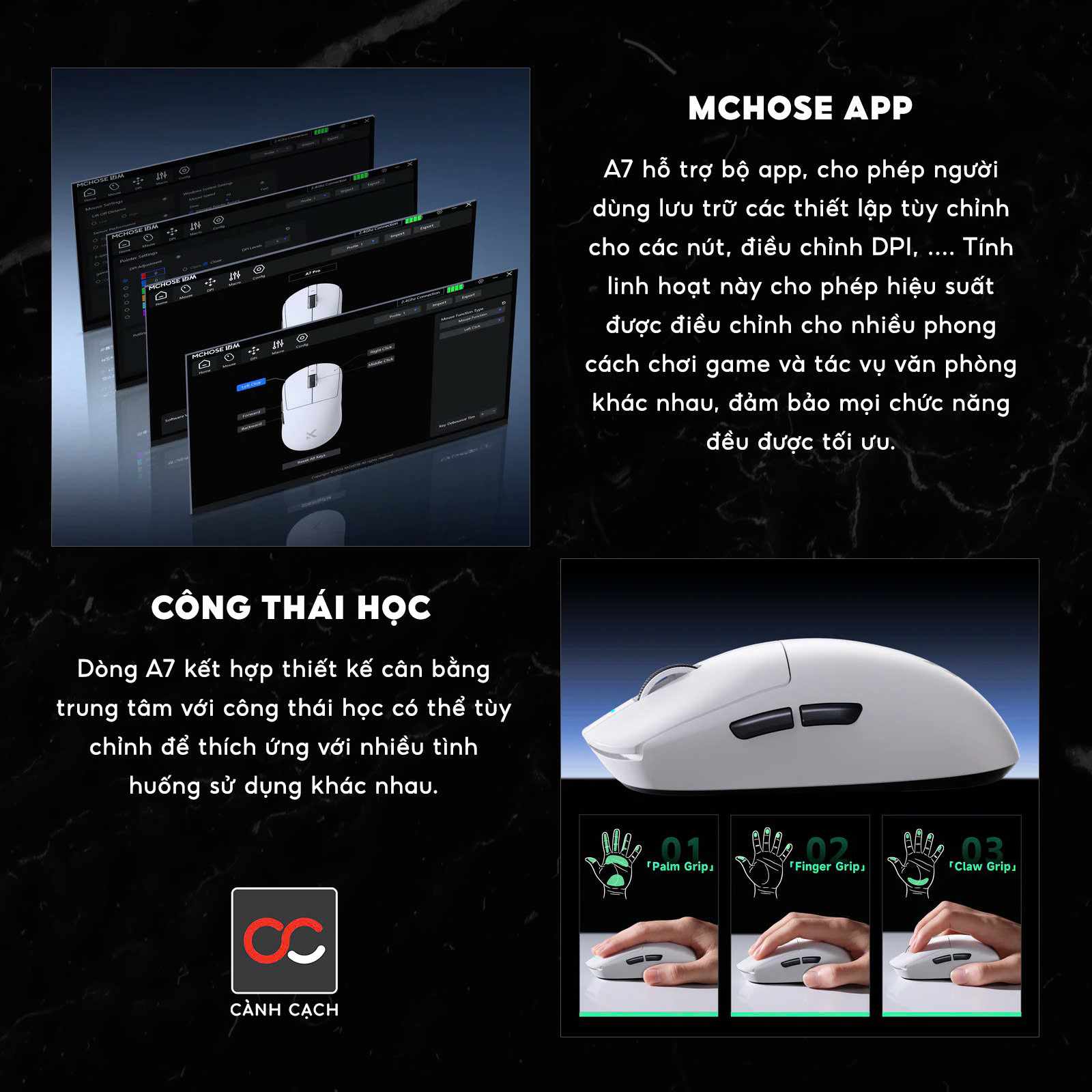 Chuột Gaming Mchose A7 / A7 Pro/ Ultra Wireless | Shopee Việt Nam