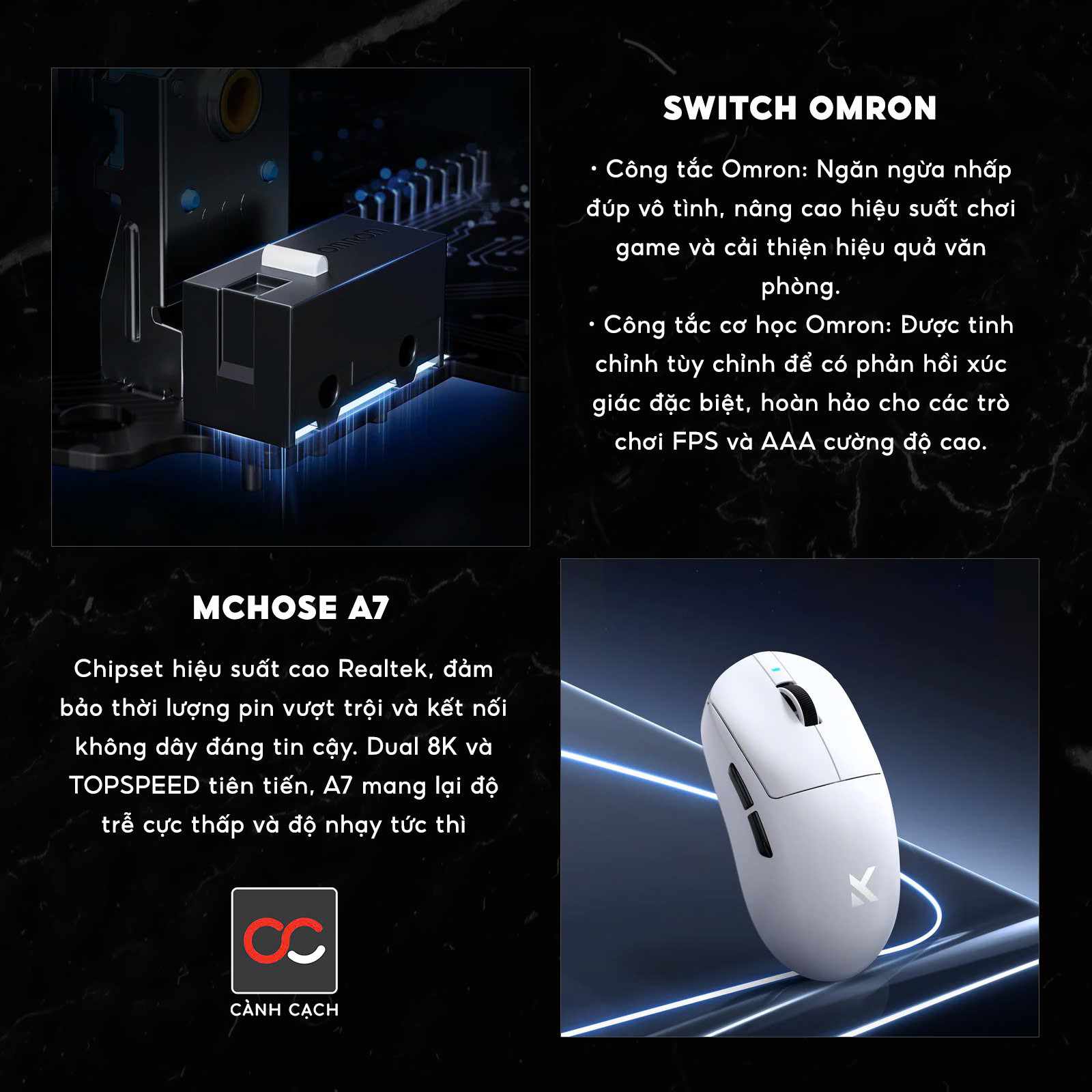 Chuột Gaming Mchose M7 / M7 Pro / M7 Ultra Wireless - Thiết kế công thái học | Shopee Việt Nam