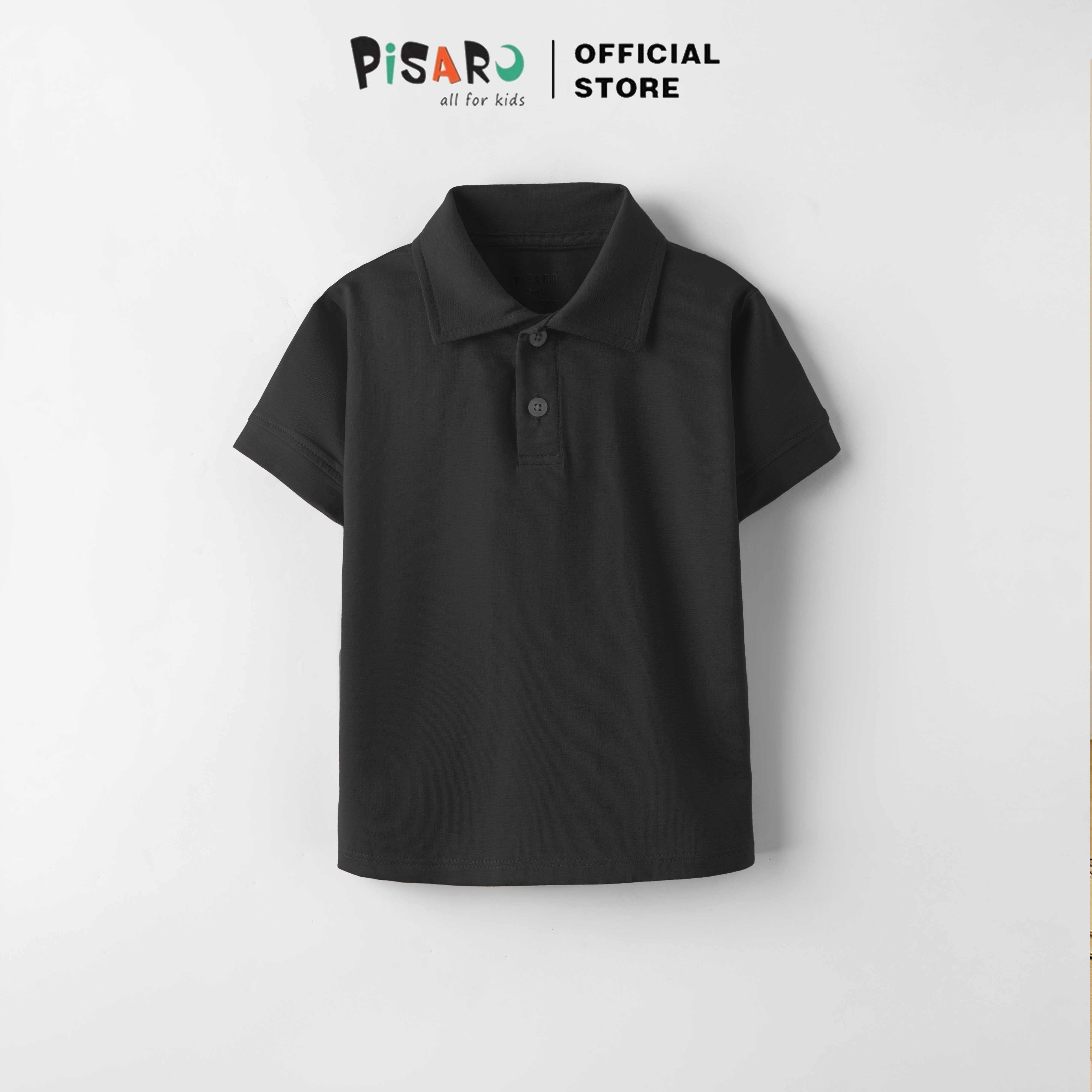 áo polo ngắn tay basic PISARO vải cotton modal cho bé trai, bé gái co giãn, mềm mại, kháng khuẩn ...