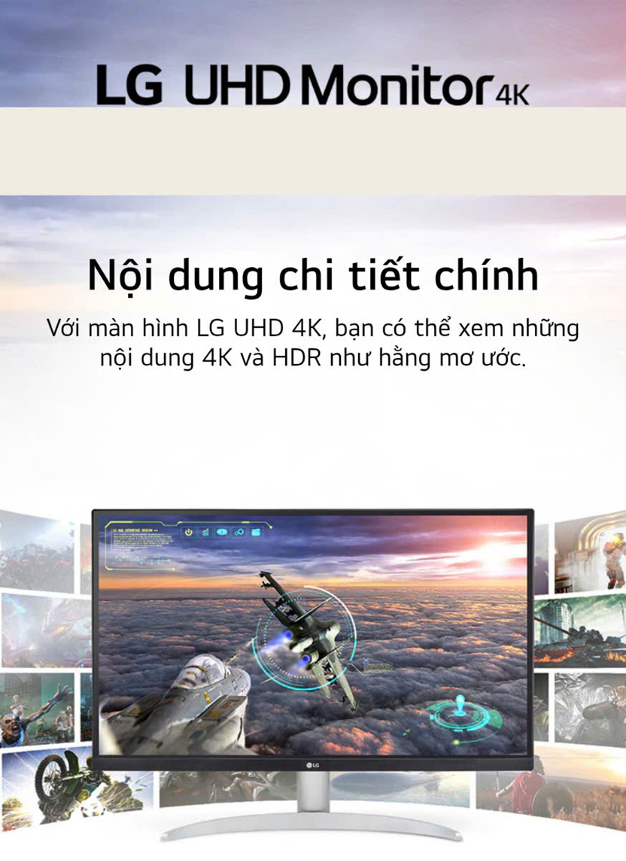 Màn hình máy tính LG UHD 4K 27" IPS VESA Display HDR™ 400 27UP600K-W ...
