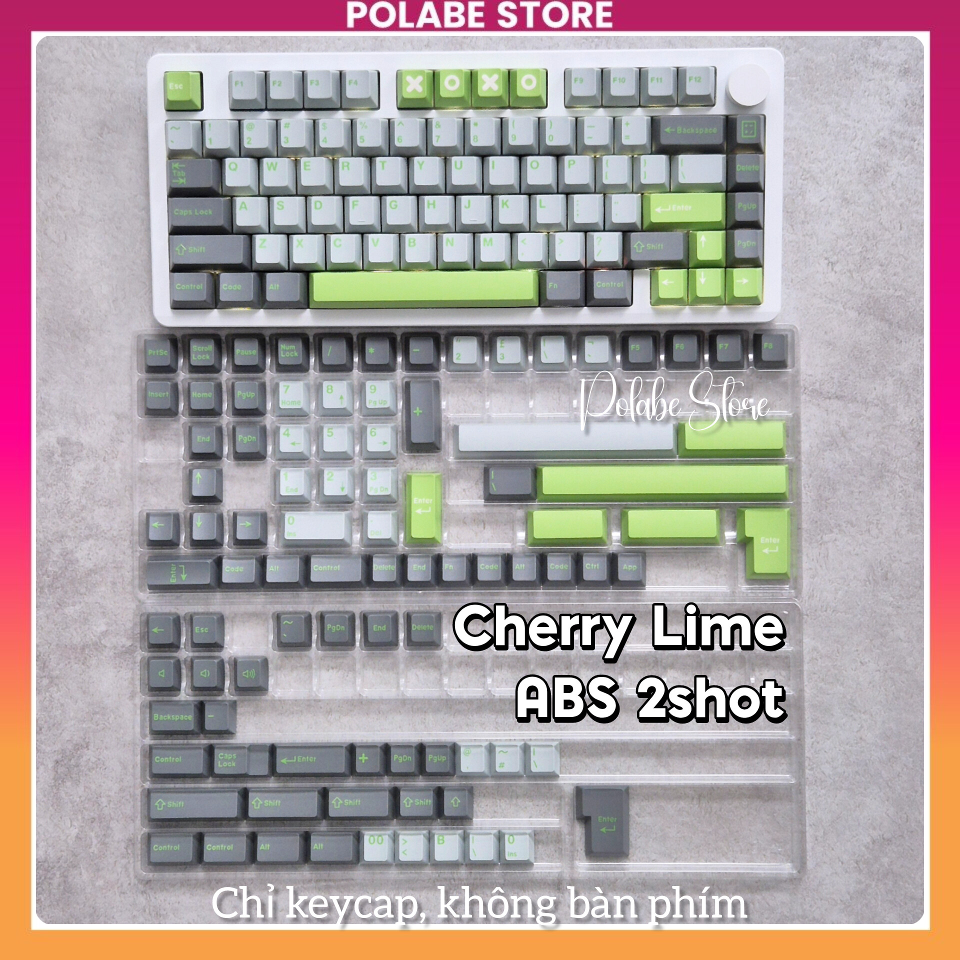 Keycap Lime Green cherry profile Keycap CMK Lime bàn phím cơ chất lượng ...