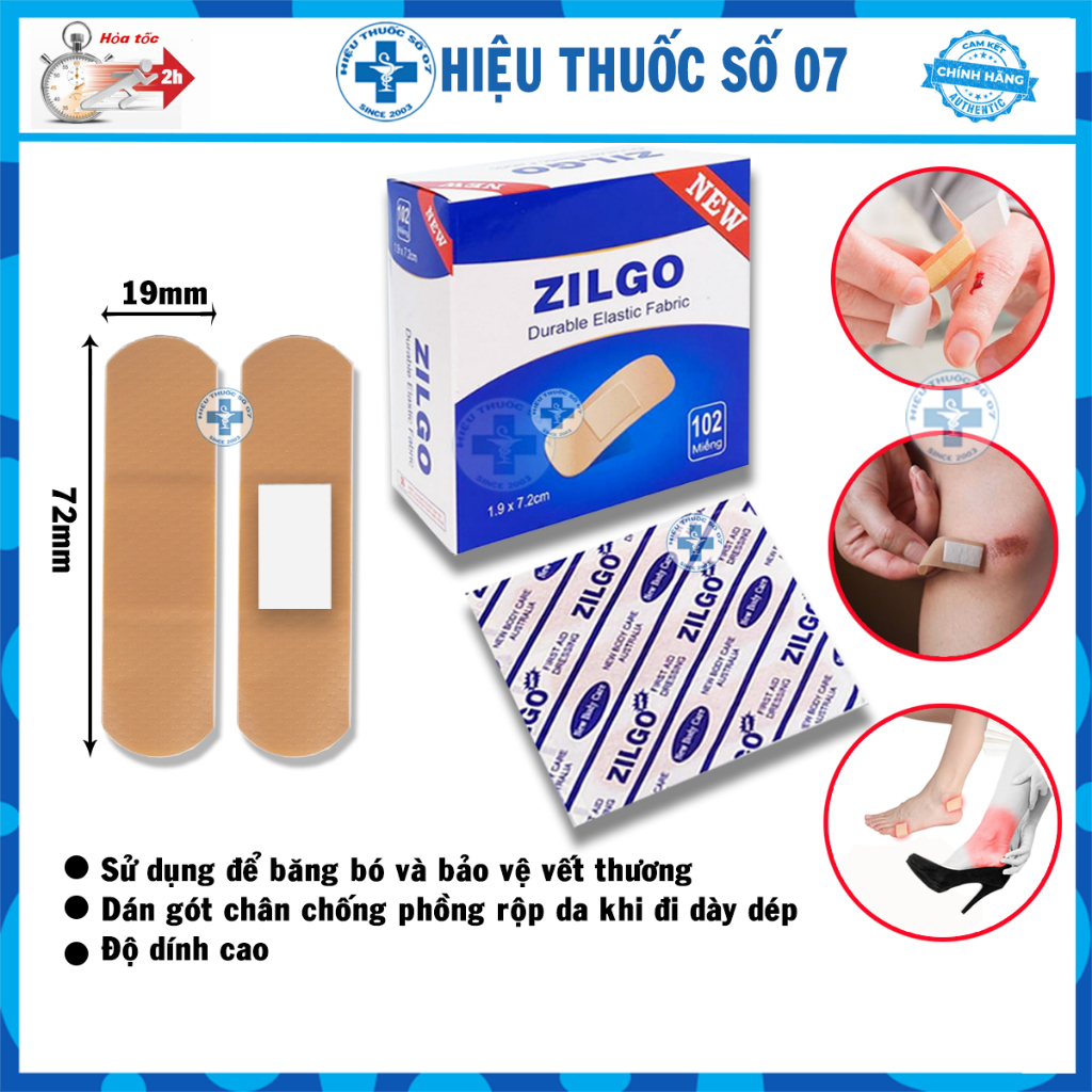 Băng keo cá nhân Zilgo Urgo | Băng gạc y tế | Gạc y tế | Băng gạt sơ ...