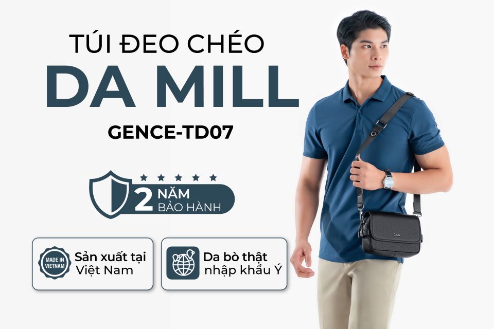 Túi Đeo Chéo Công Sở Túi Nam Hàng Hiệu GENCE TD07 Da Bò Cao Cấp Màu Đen Dáng Ngang | Shopee Việt Nam
