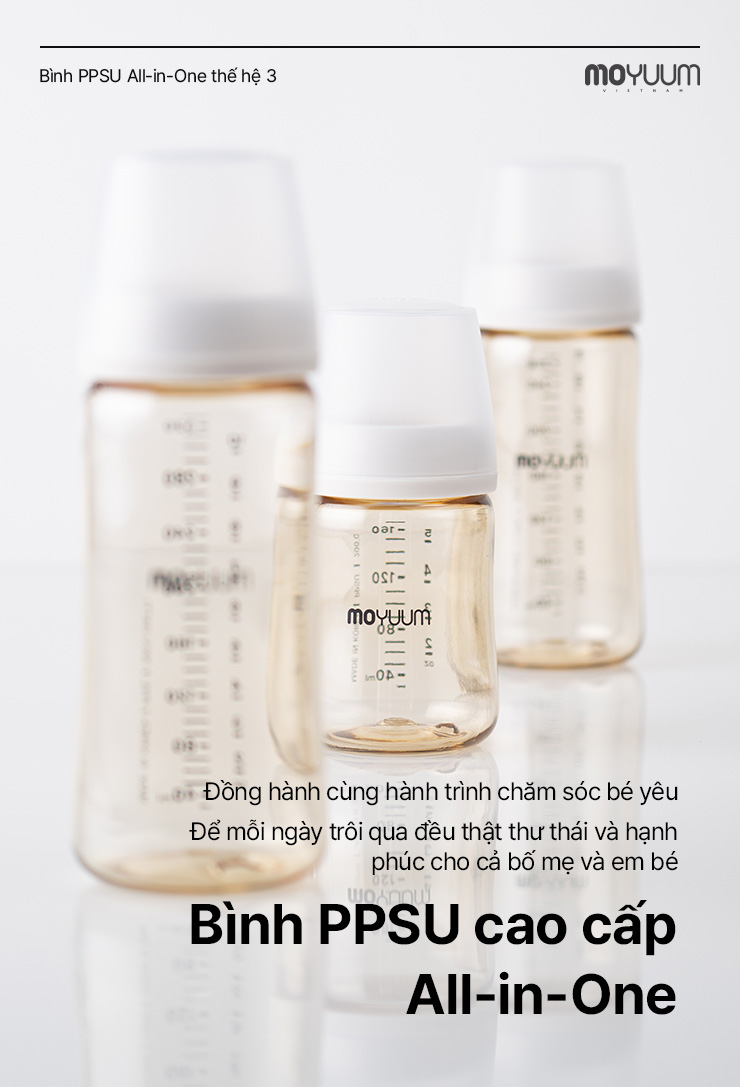 Thế hệ 3 - Bình sữa Moyuum PPSU mẫu mới phiên bản Trơn, Mèo Vàng, Tim Đỏ chính hãng Hàn Quốc ...