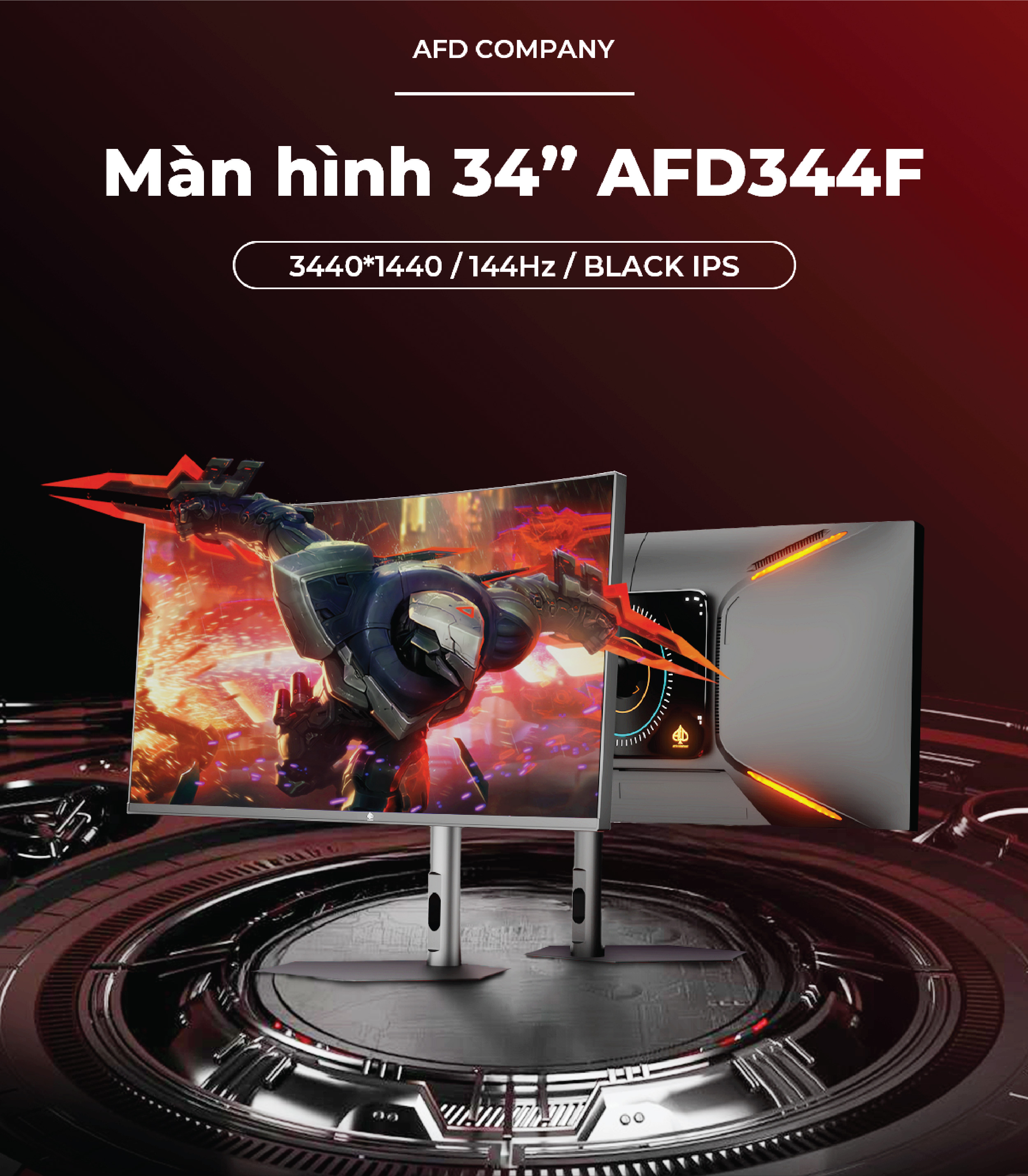 Màn hình máy tính AFD 344F Ultrawide 34'' 4K 144hz Black IPS - Chuyên ...