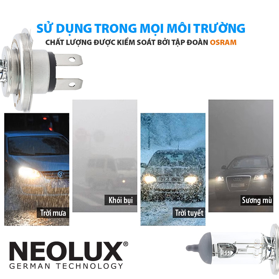 Combo 2 Bóng Đèn Halogen Tăng Sáng 50% OSRAM NEOLUX H7 12V 55W N499EL ...