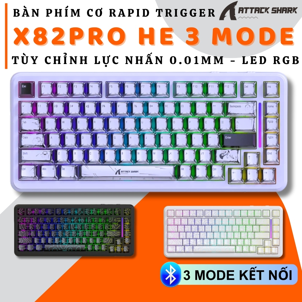 Bàn Phím Gaming Attack Shark X82 Pro HE - Hall Effect Switch, Rapid ...