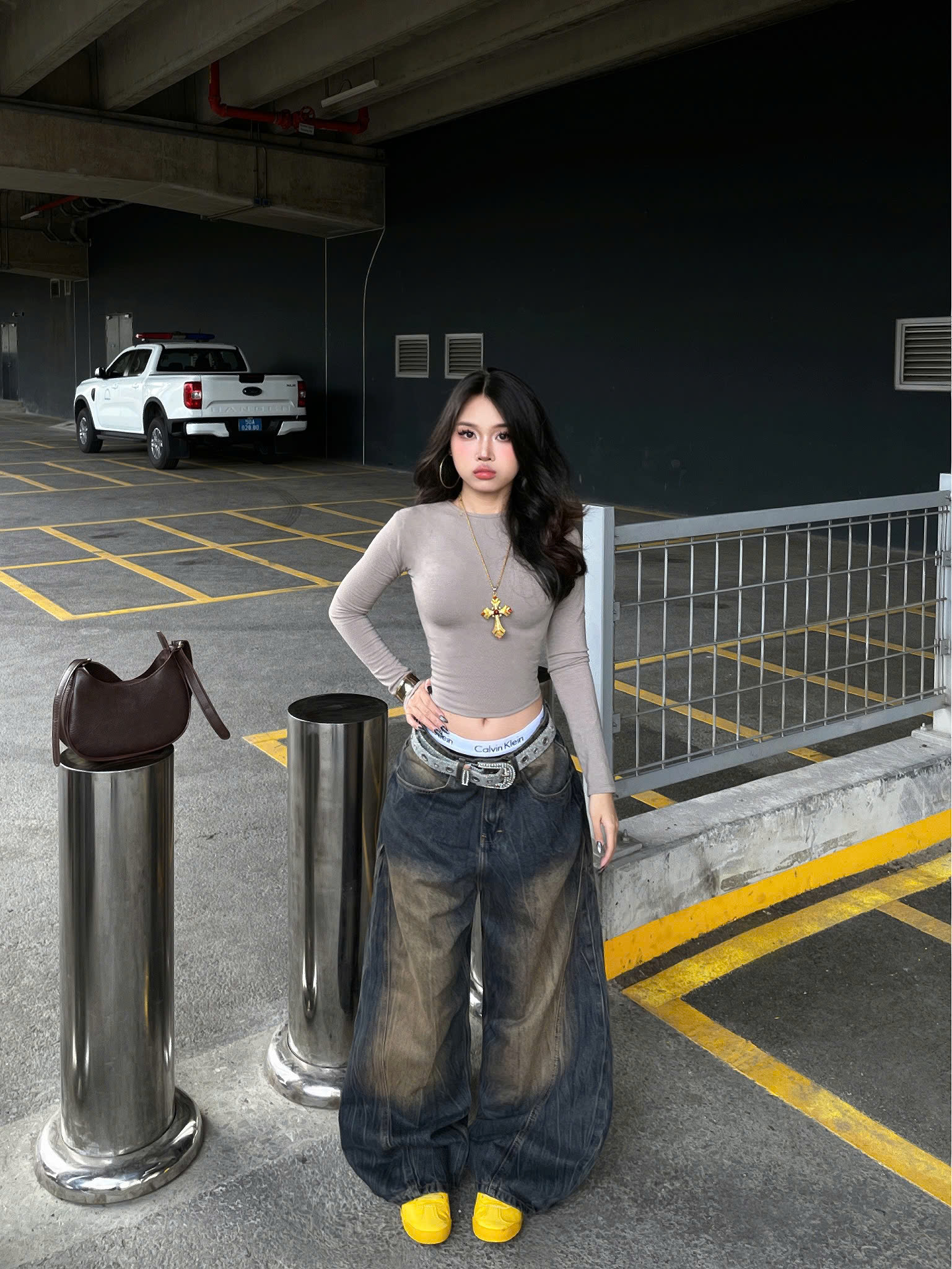 Quần jeans ống cong hiệu ứng BÓ GÃY nam nữ Haven Studio jeans ống cong ...