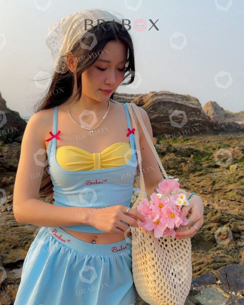 Set bikini váy bồng Solar Moana kèm chân váy BRABOX BIKI42 | Shopee Việt Nam