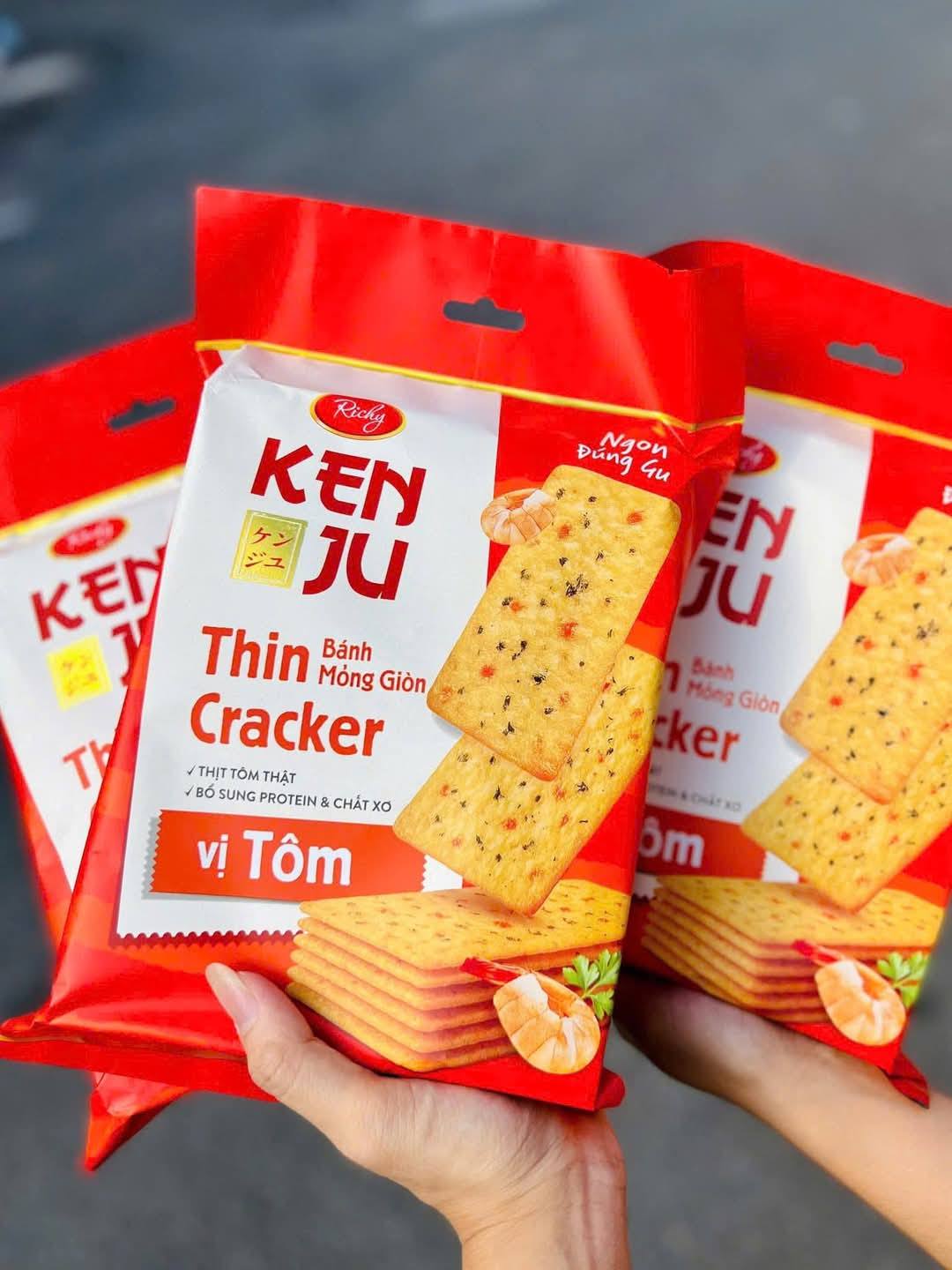 [Tặng Ly Kenju Đơn 129k] [CÓ KENJU 2 LỚP] Combo 3 túi bánh quy mỏng ...