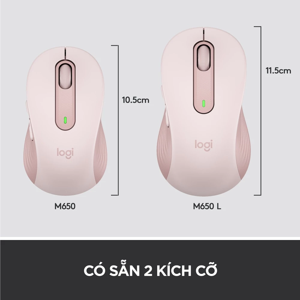 Chuột không dây bluetooth Logitech Signature M650 - SmartWheel, giảm ồn, tùy chỉnh các nút ...