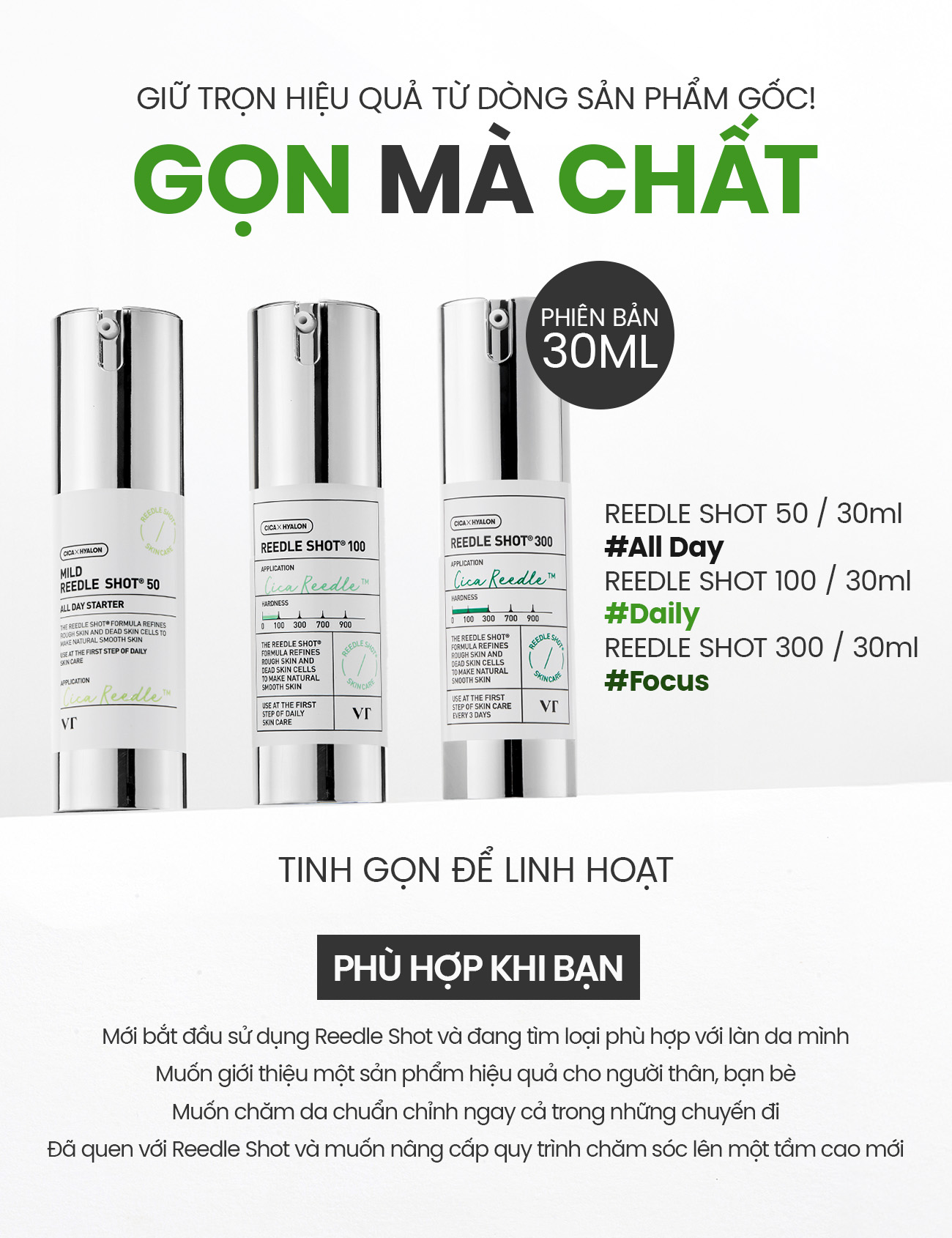 [VT Cosmetics] [Phiên bản độc quyền minisize 30ml] Tinh chất vi kim VT ...