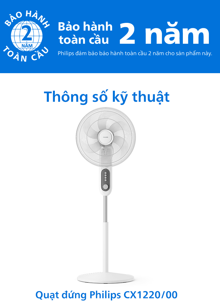 Quạt Đứng Philips CX1220 /00 - Hàng Chính Hãng | Shopee Việt Nam