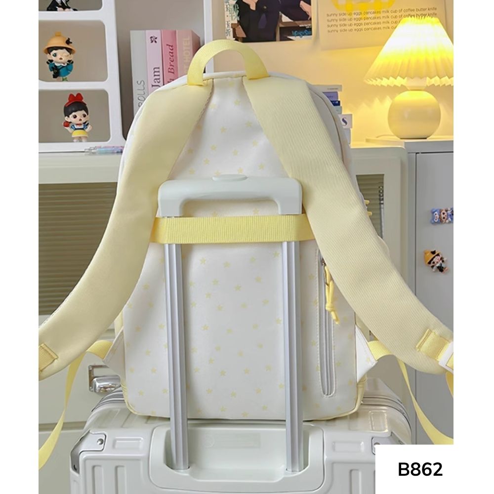 Balo đi học nữ cho học sinh ,sinh viên phối màu pastel nhiều ngăn phong cách Ulzzang B862 ...