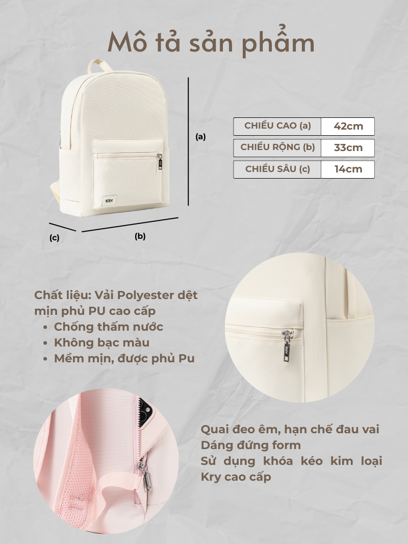 Balo Krystore Nory Backpack nam nữ vừa lap 15,6 inch | Shopee Việt Nam