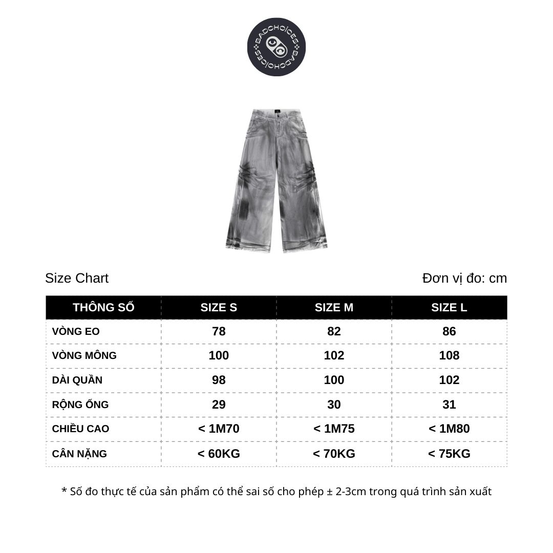 Bad Choices | Quần Kaki Jean Shark Fin Wide-Leg VER.2 StreetStyle ...