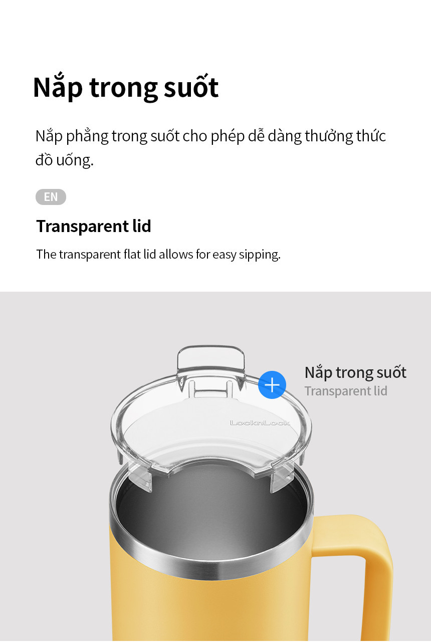 Ly giữ nhiệt LocknLock Flat Table Mug LHC4320 730ml, Hàng chính hãng ...