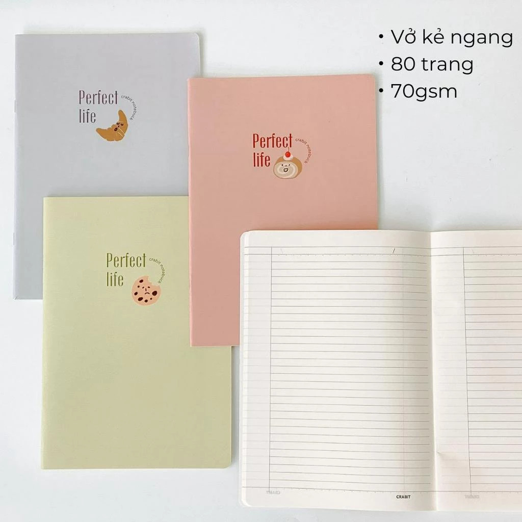 Vở kẻ ngang 120 trang 80 trang tập học sinh Crabit Ribbon Collection ...