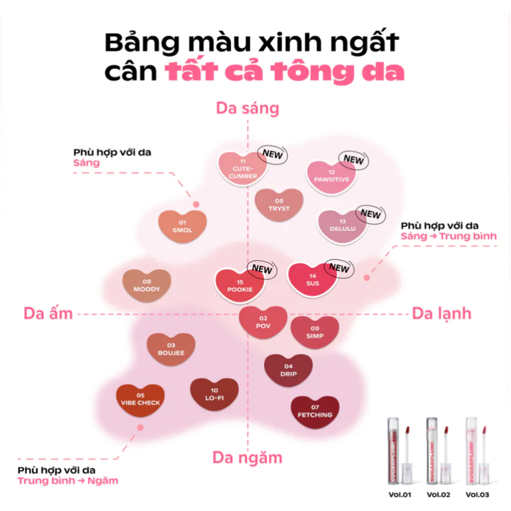 Son Tint OFÉLIA SUGARPLUM MistyNow Blurring Tint 02 Pov, 05 Vibe Check ...