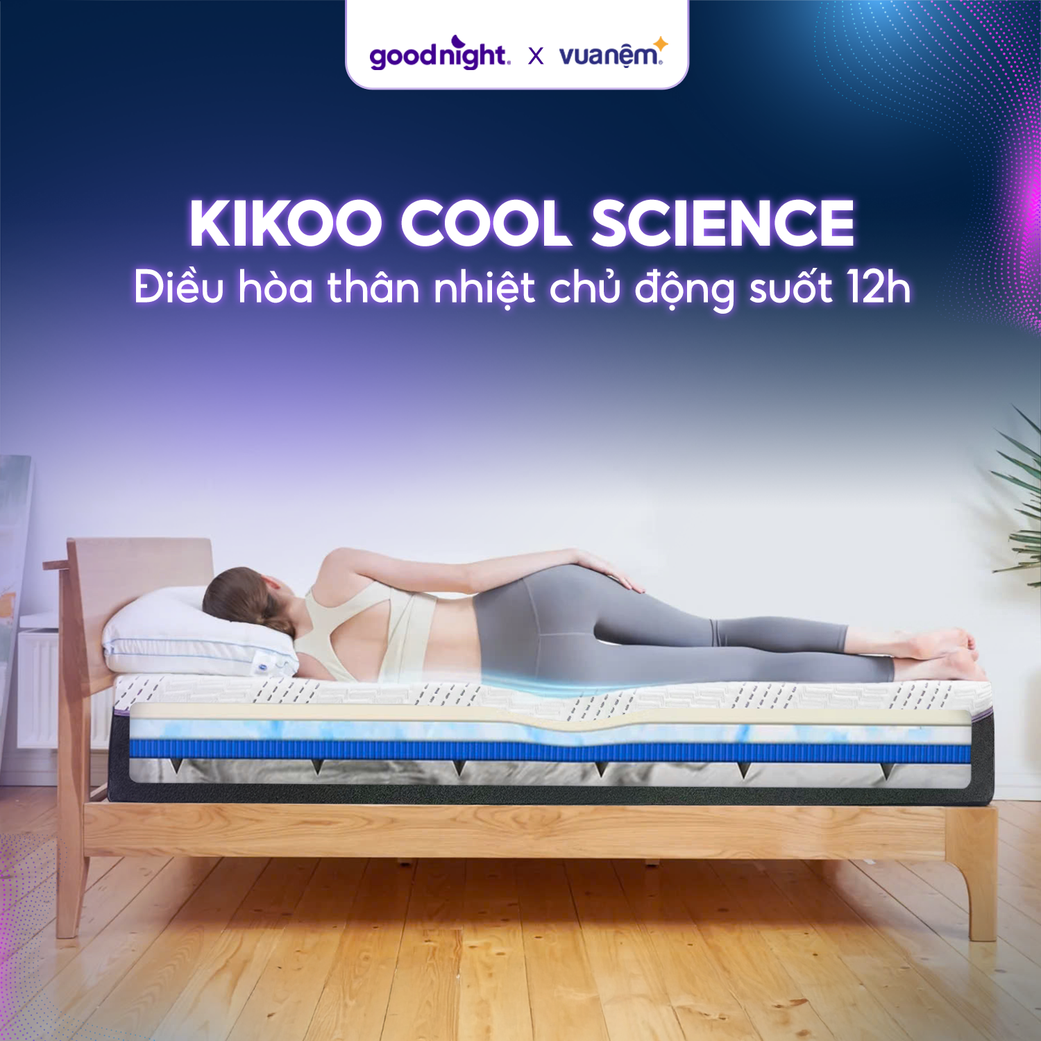 [LIVE GOODNIGHTxVÕ HOÀNG YẾN] Nệm Foam Goodnight Active Hybrid mát tới ...