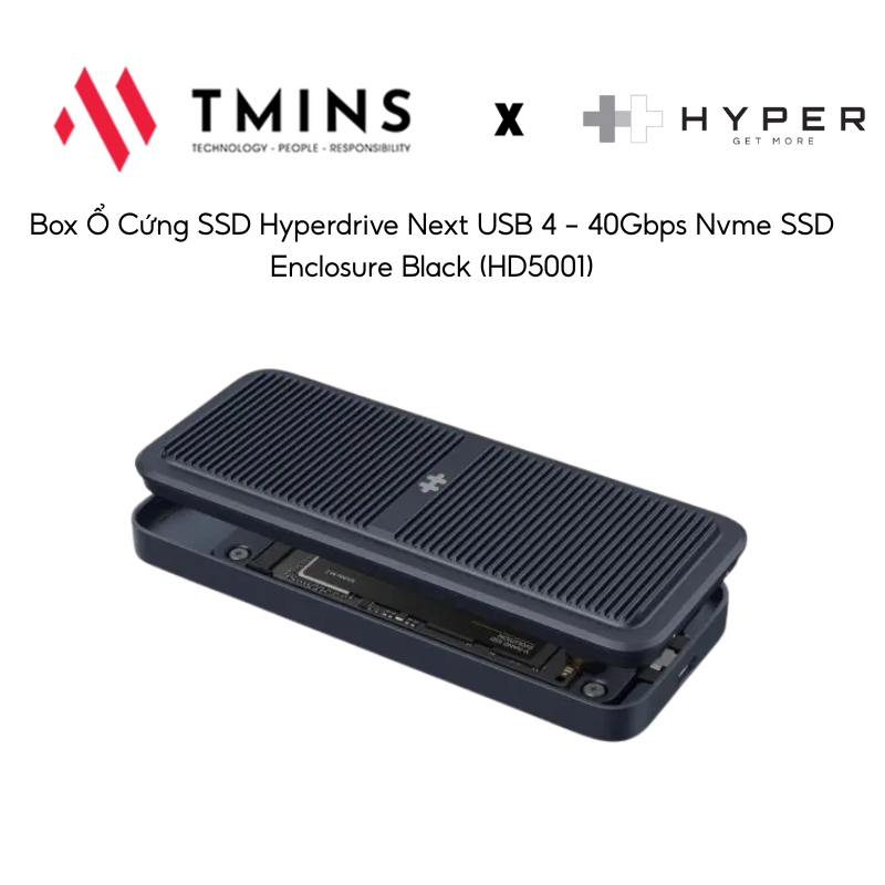 Box Ổ Cứng SSD Hyperdrive Next USB 4 - 40Gbps Nvme SSD Enclosure Black ...
