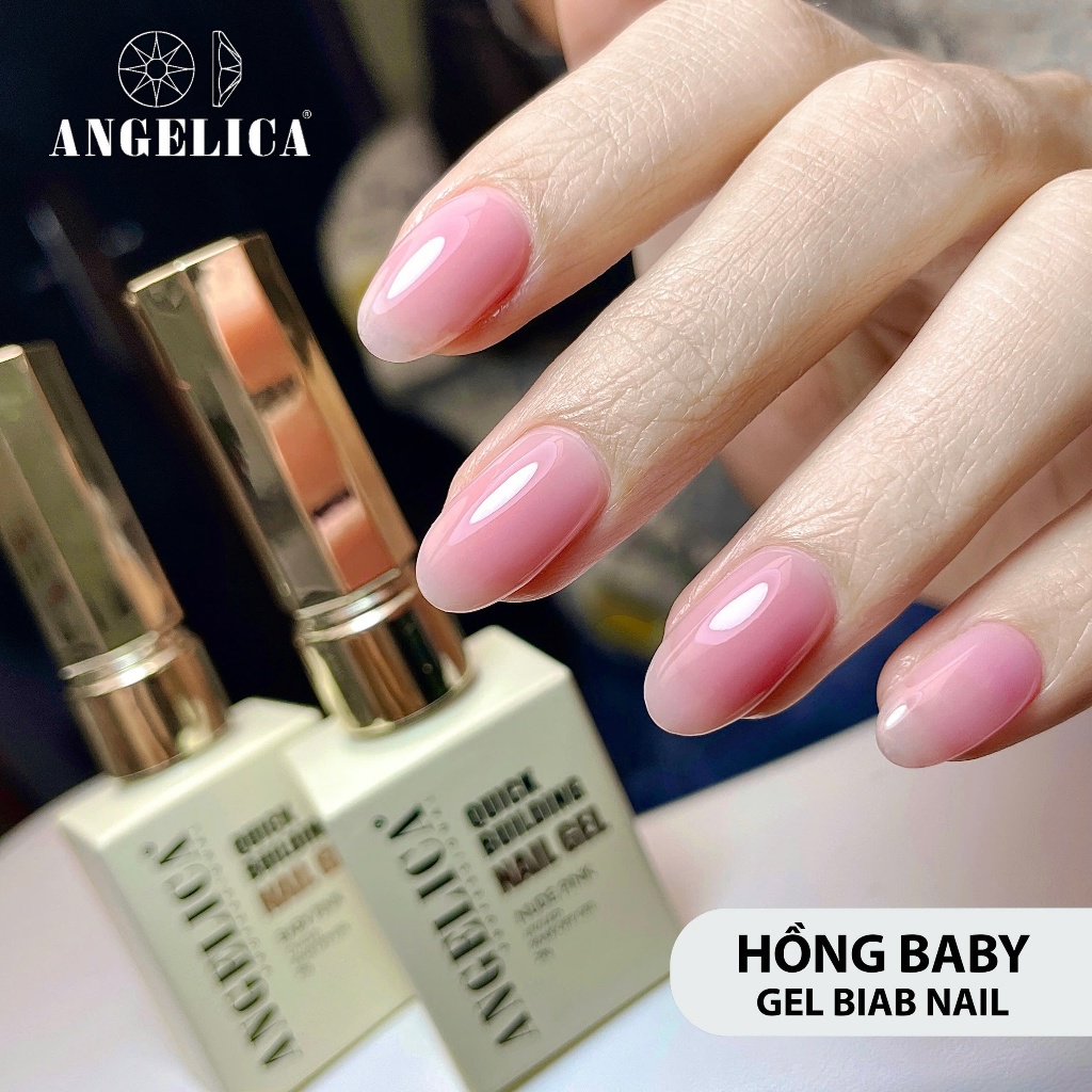 Gel Biab Màu Hồng Baby ANGELICA Chính Hãng Chai 20ml - Gel Biad Cao Cấp ...