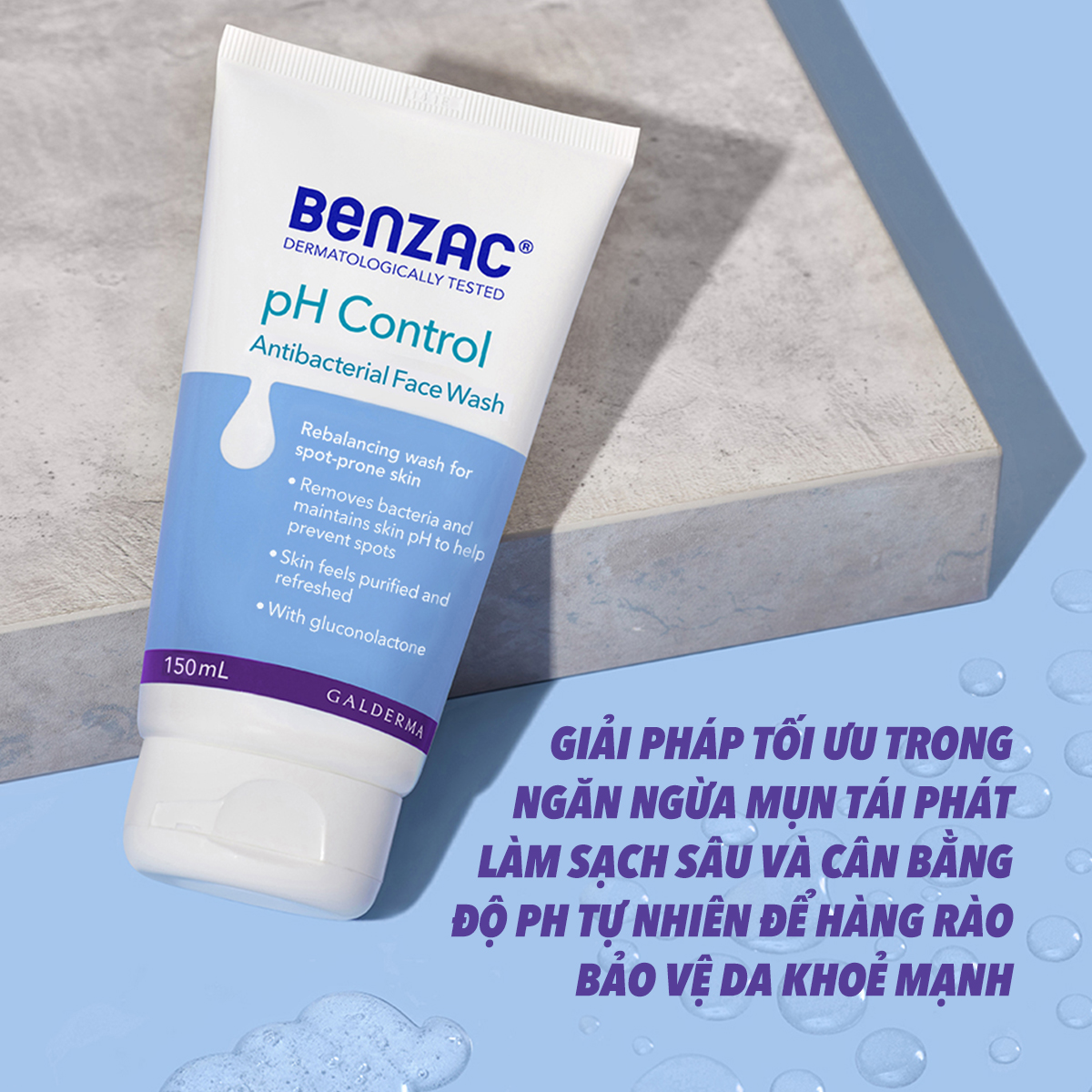 [Deal Hot]Sữa rửa mặt giúp diệt khuẩn & cân bằng pH cho da mụn BENZAC pH Control Antibacterial ...