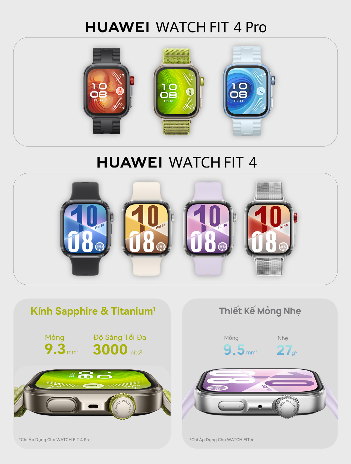 Đồng Hồ Thông Minh HUAWEI WATCH FIT 4 / FIT4 PRO| Trợ Lý Cảm Xúc | Thể ...