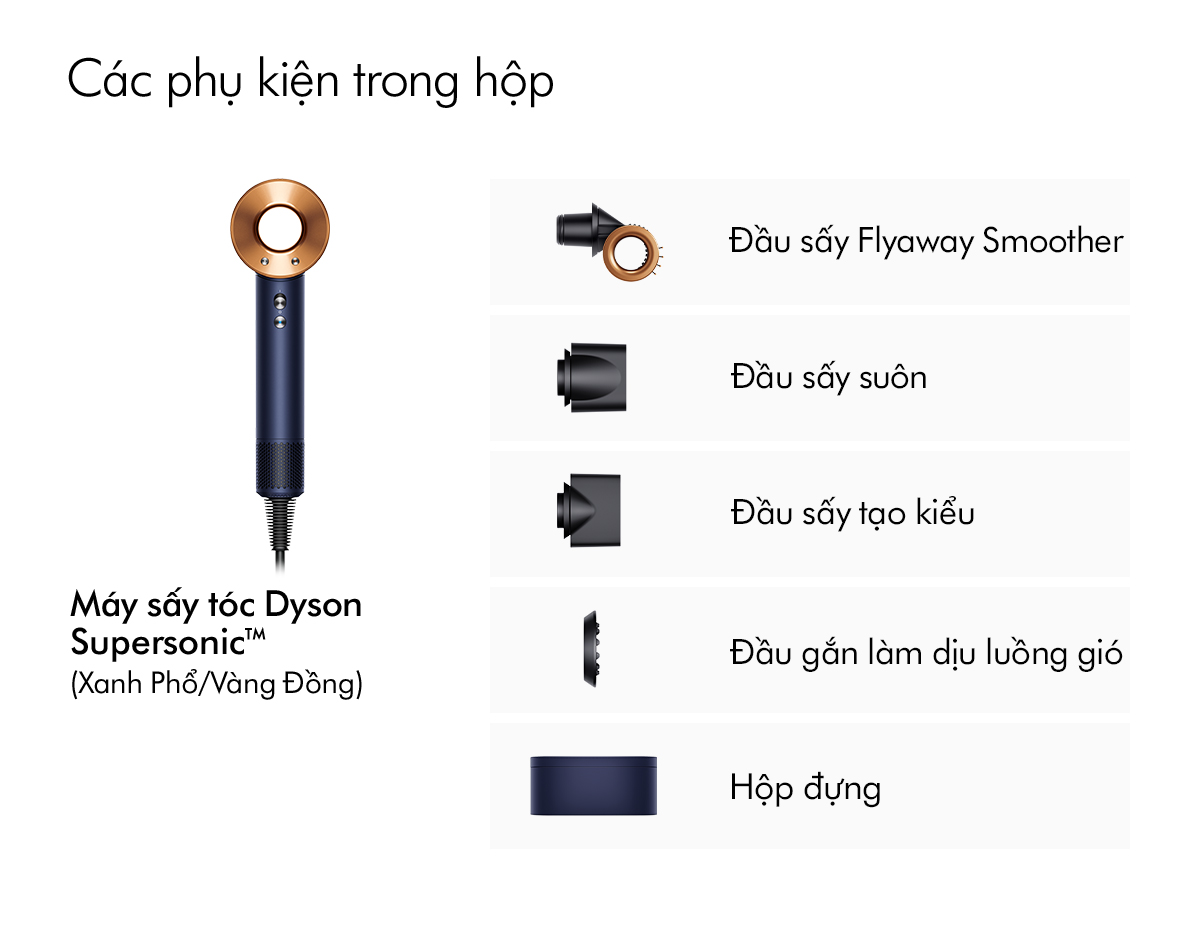 [7-10.7 SIÊU SALE GIỮA NĂM] Máy sấy tóc Dyson Supersonic ™ HD15 (Xanh Phổ Vàng Đồng) | Shopee ...