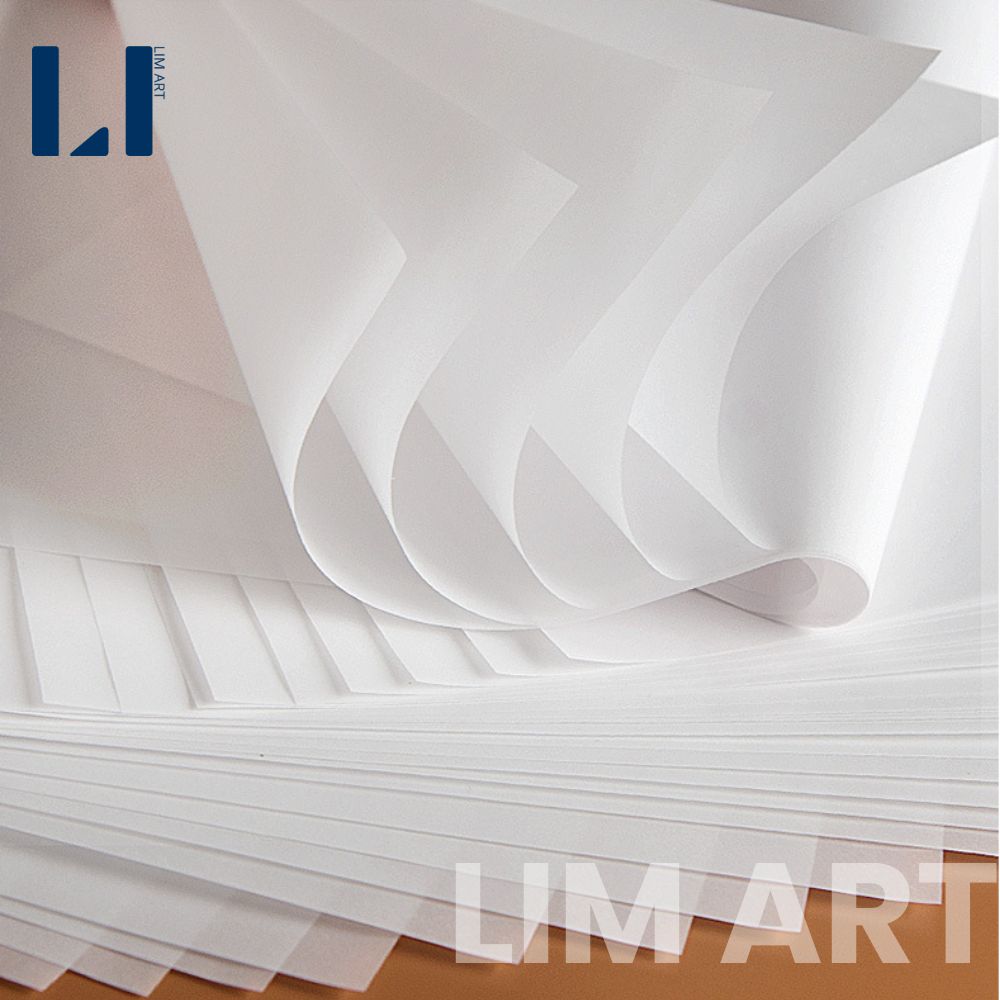 Tập 10 tờ giấy scan trong, giấy nến mỹ thuật tracing paper size A2 A3 ...