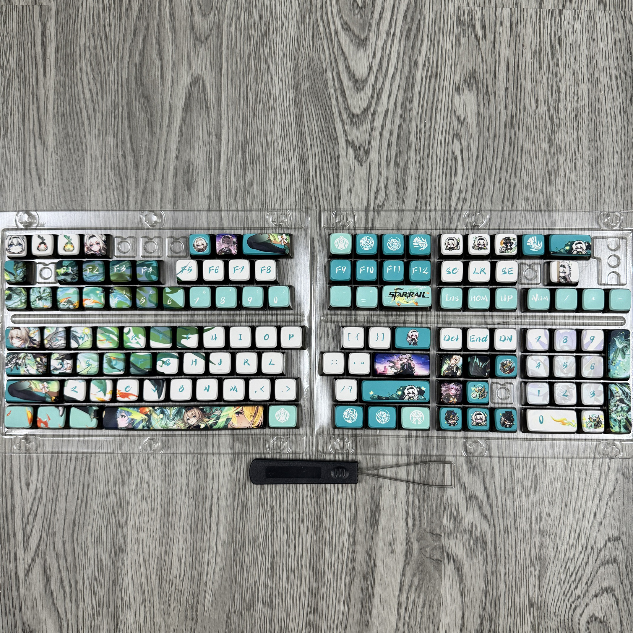 Keycap Honkai: Star Rail Firefly thick PBT xuyên led in dyesub 5 mặt ...