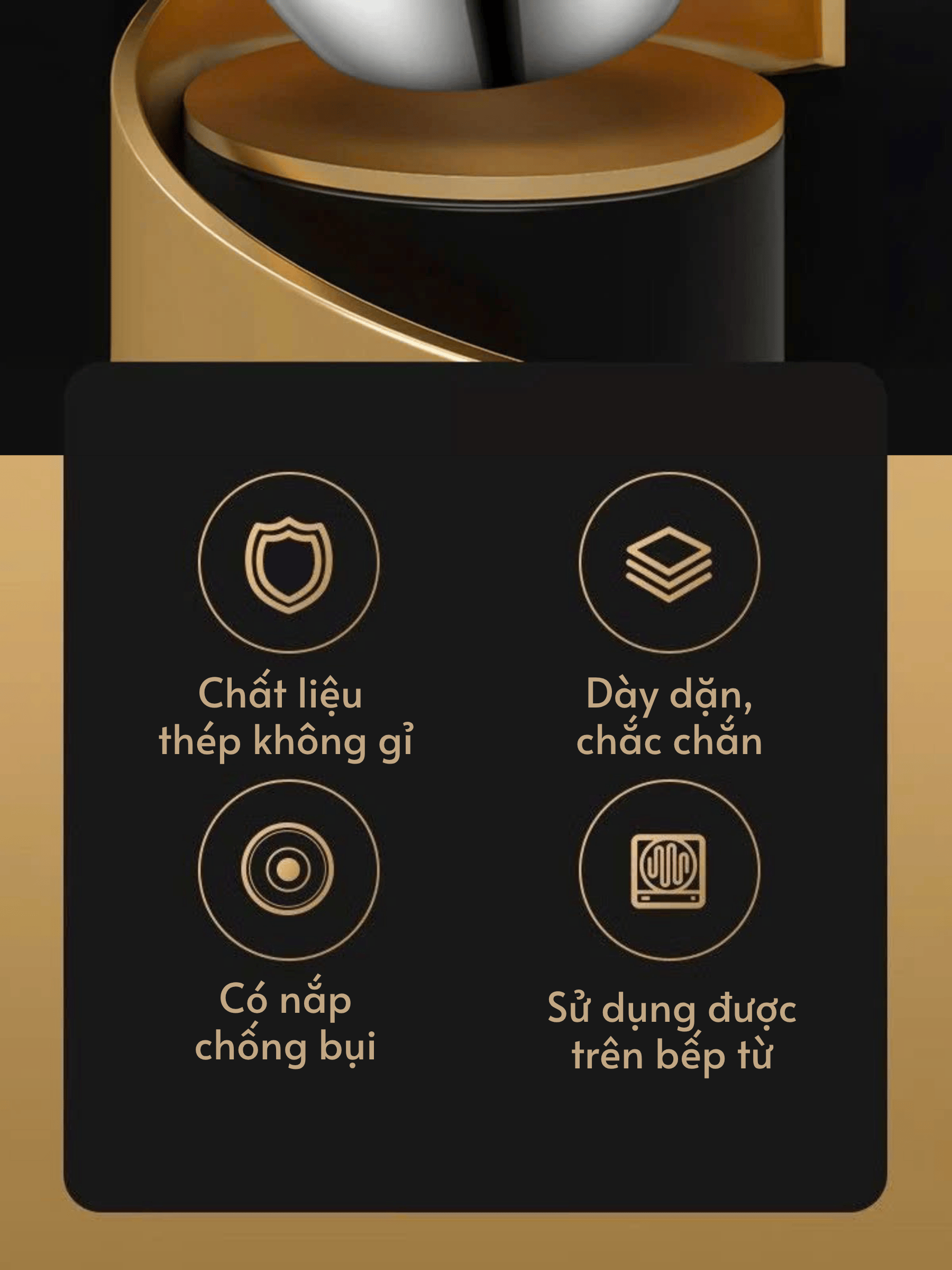 Hũ đựng mỡ inox 3L - 9L GORILLA CHEF có thể nấu trực tiếp trên bếp ...