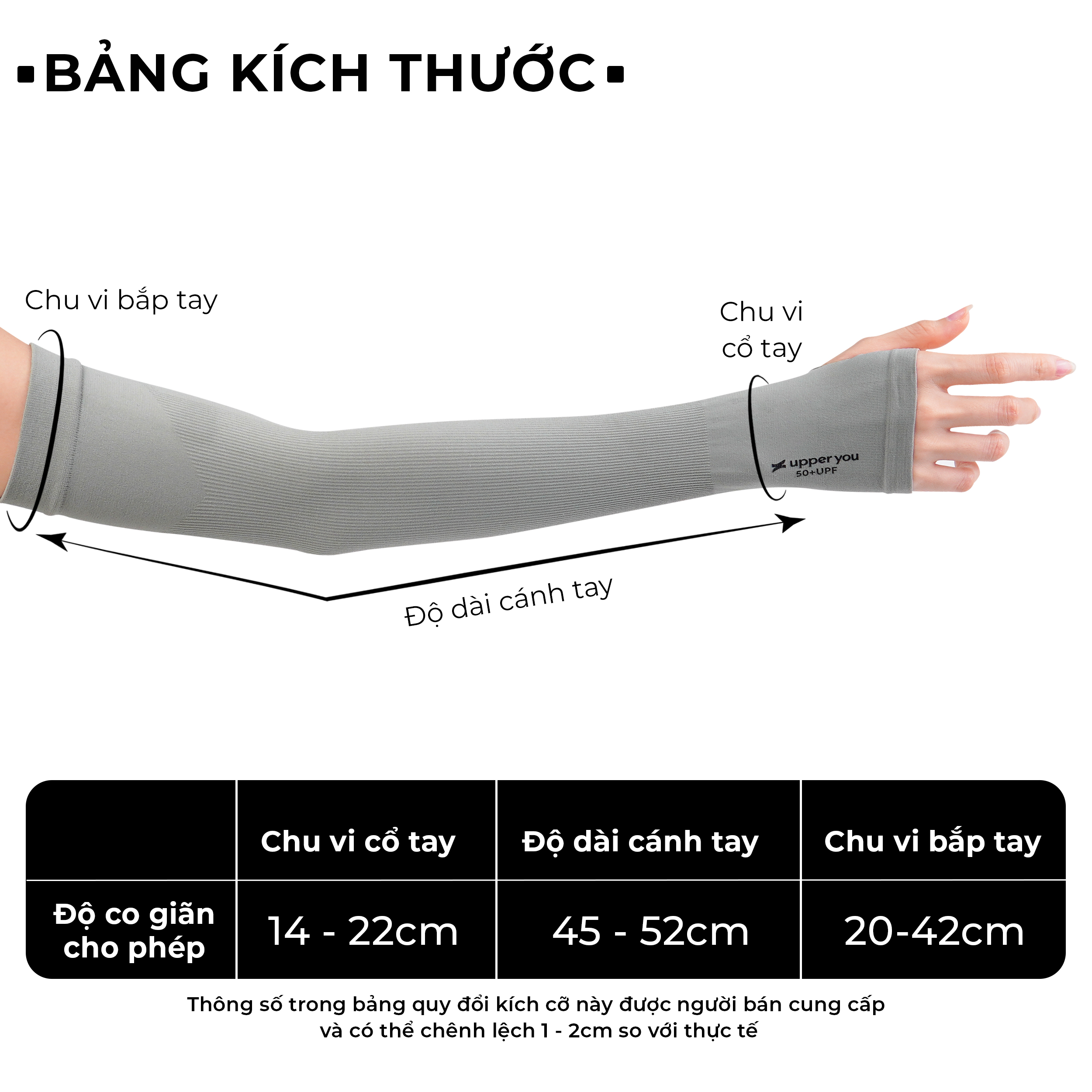 Combo Chống Nắng Nữ UPF UPPER YOU Khẩu Trang, Găng Tay Chống Nắng, Bao ...